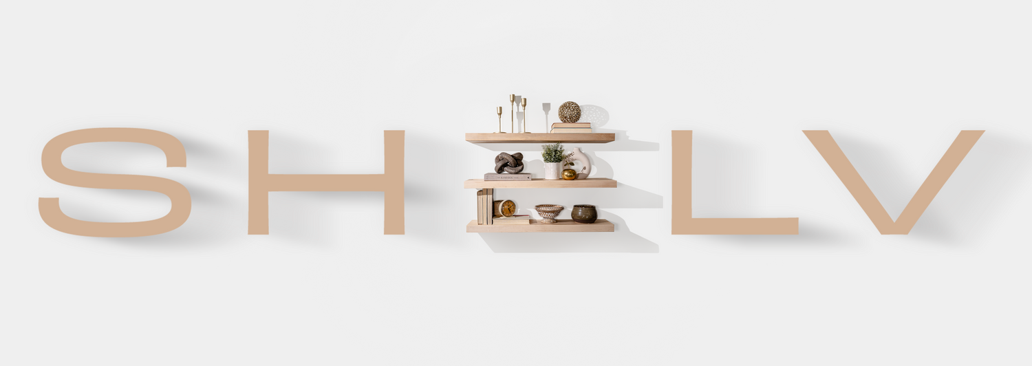 SHELV handmade white oak, walnut, & maple floating shelves in Ontario